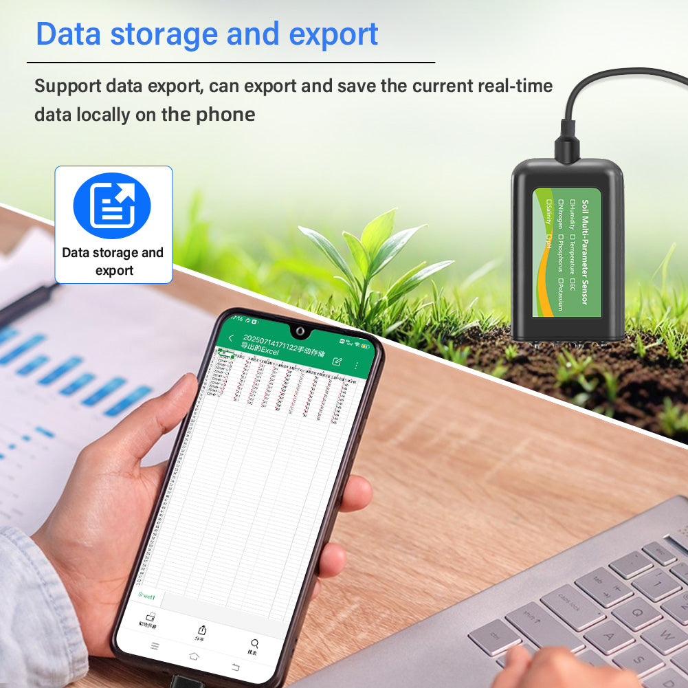 8-in-1 NPK Soil Sensor Probe – Multi-Parameter Tester & Analyzer ...