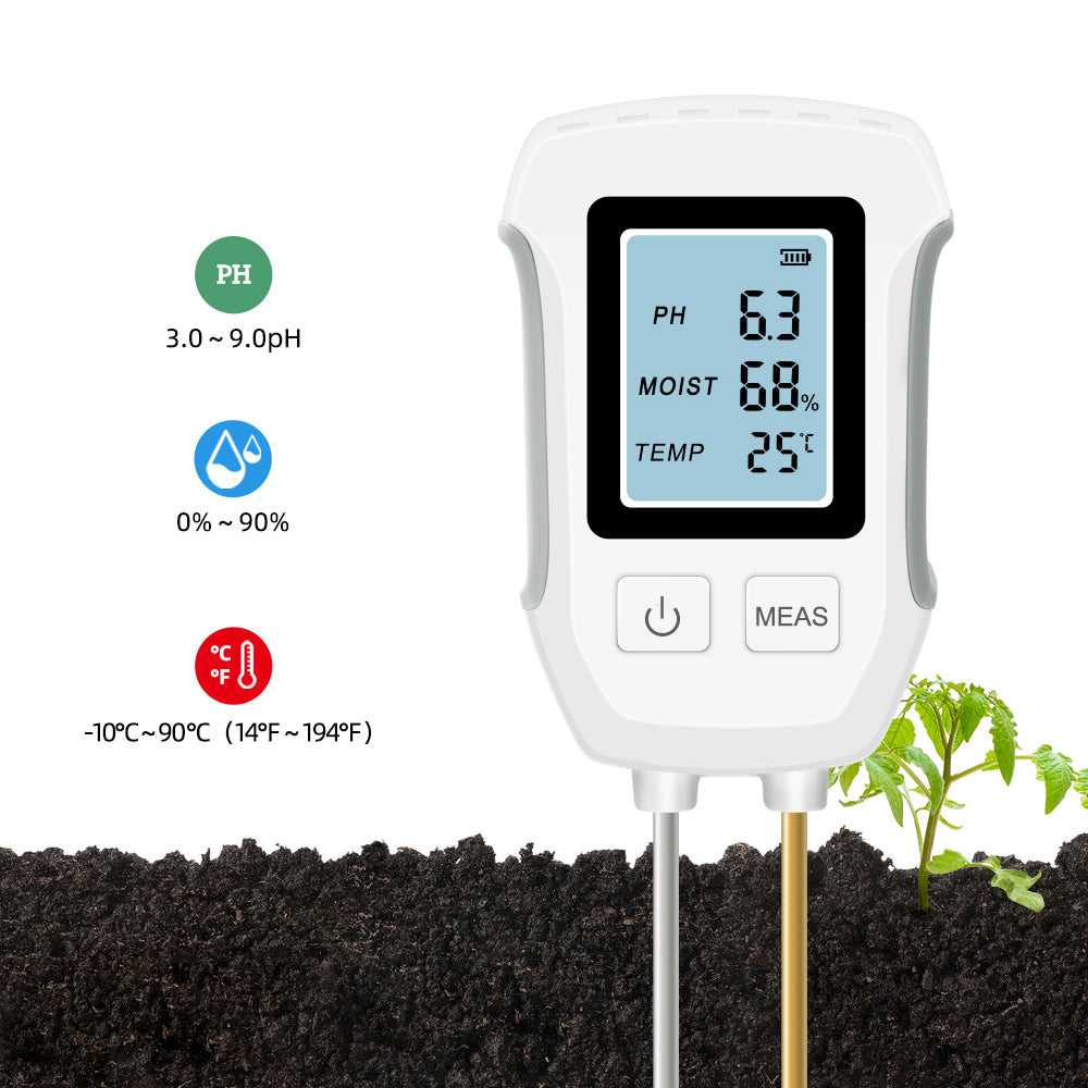 Electronic Soil pH Meter – Digital Soil Tester with Moisture ...