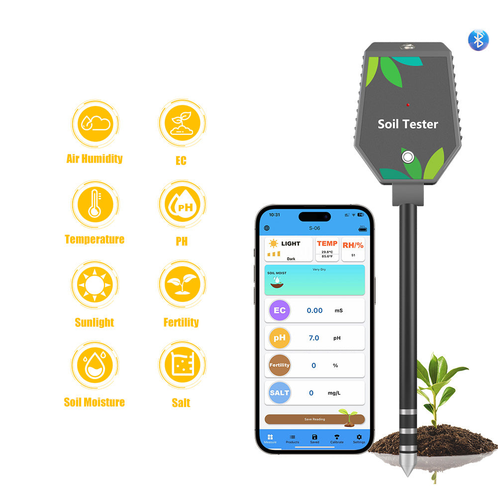 Bluetooth 8 in 1 Soil Tester – Yieryi Meter